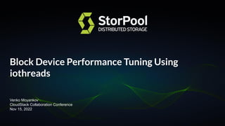 Block Device Performance Tuning Using iothreads | PDF