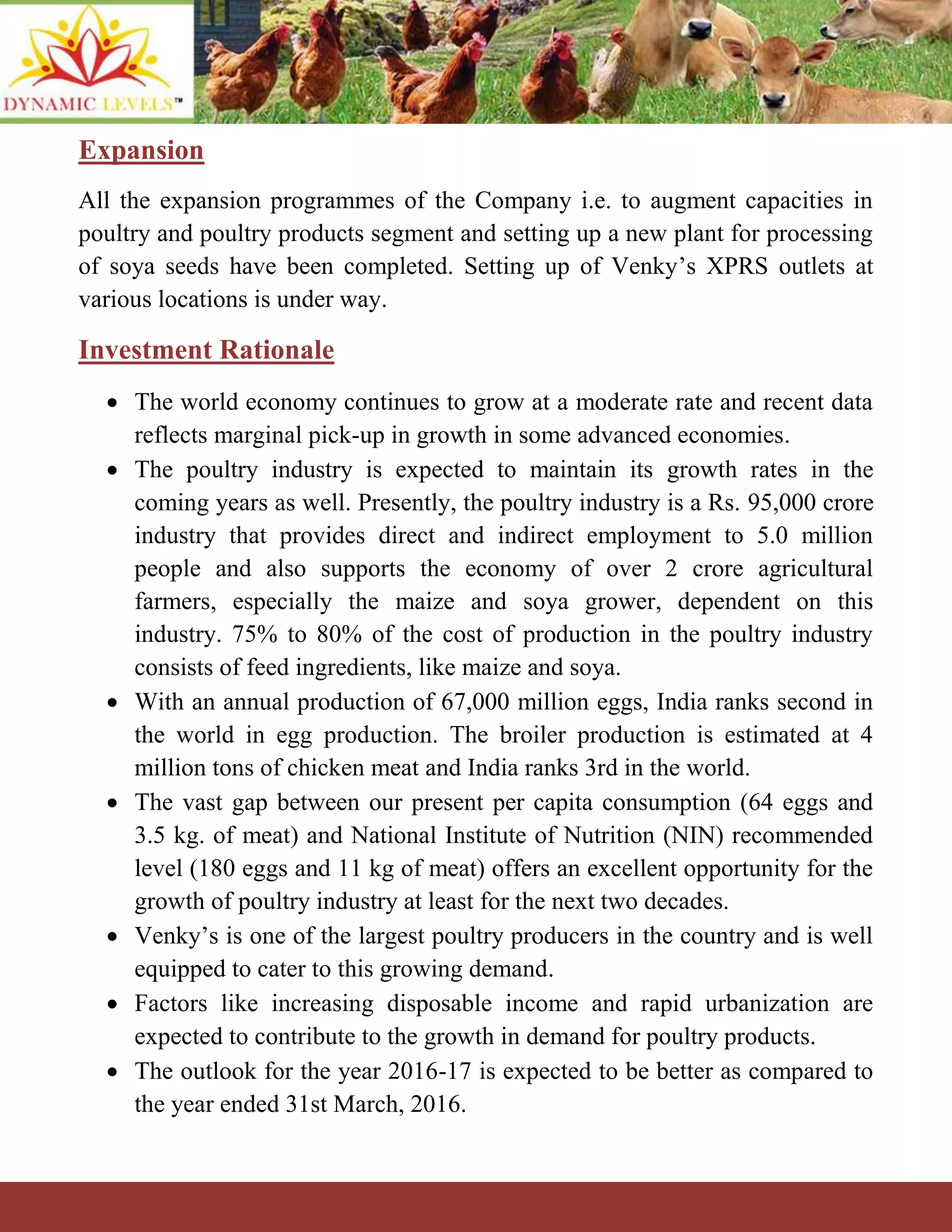 Venkys (India) Ltd –Feeding India | PDF