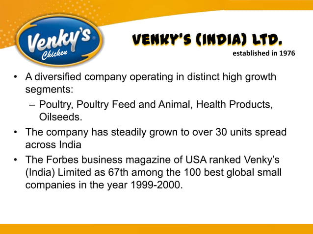 Venkys chicken | PPT