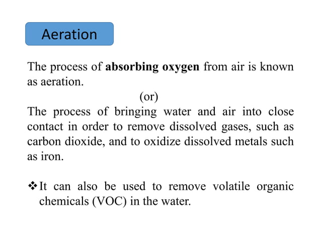 Aeration and Types of Aerators | PPTX