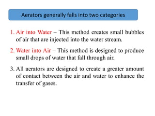 Aeration and Types of Aerators | PPTX