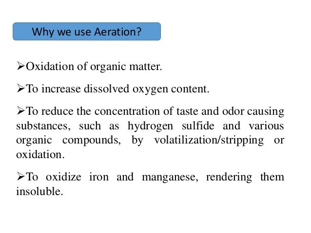 Aeration and Types of Aerators