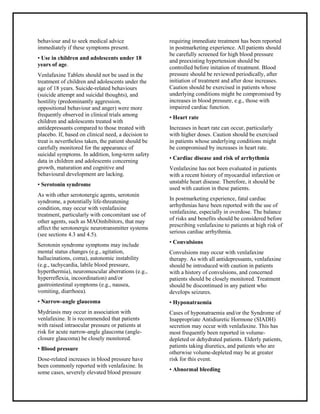 Venlafaxine 75mg tablets smpc taj pharmaceuticals | PDF