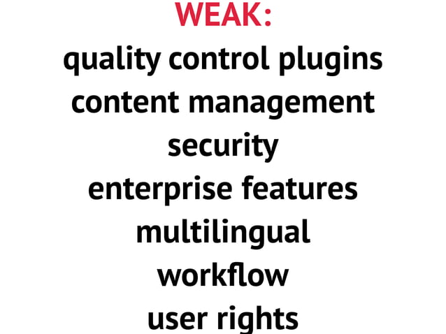 Drupal | TYPO3 | Neos | Wordpress: a comparison | PPT