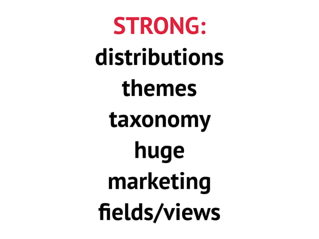 Drupal | TYPO3 | Neos | Wordpress: a comparison | PPT