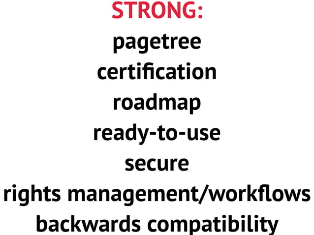 Drupal | TYPO3 | Neos | Wordpress: a comparison | PPT