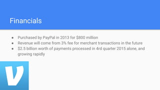 Venmo Presentation Sanjay Devireddy | PDF