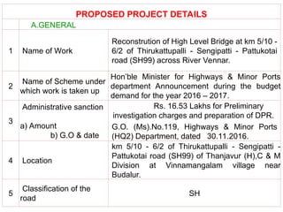 Vennar TAC FINAL alignment high level bridge | PPT
