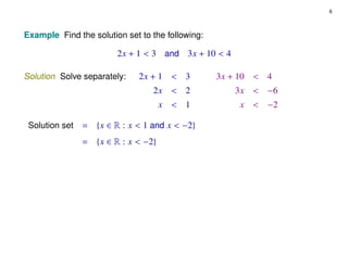 Solution Set Example