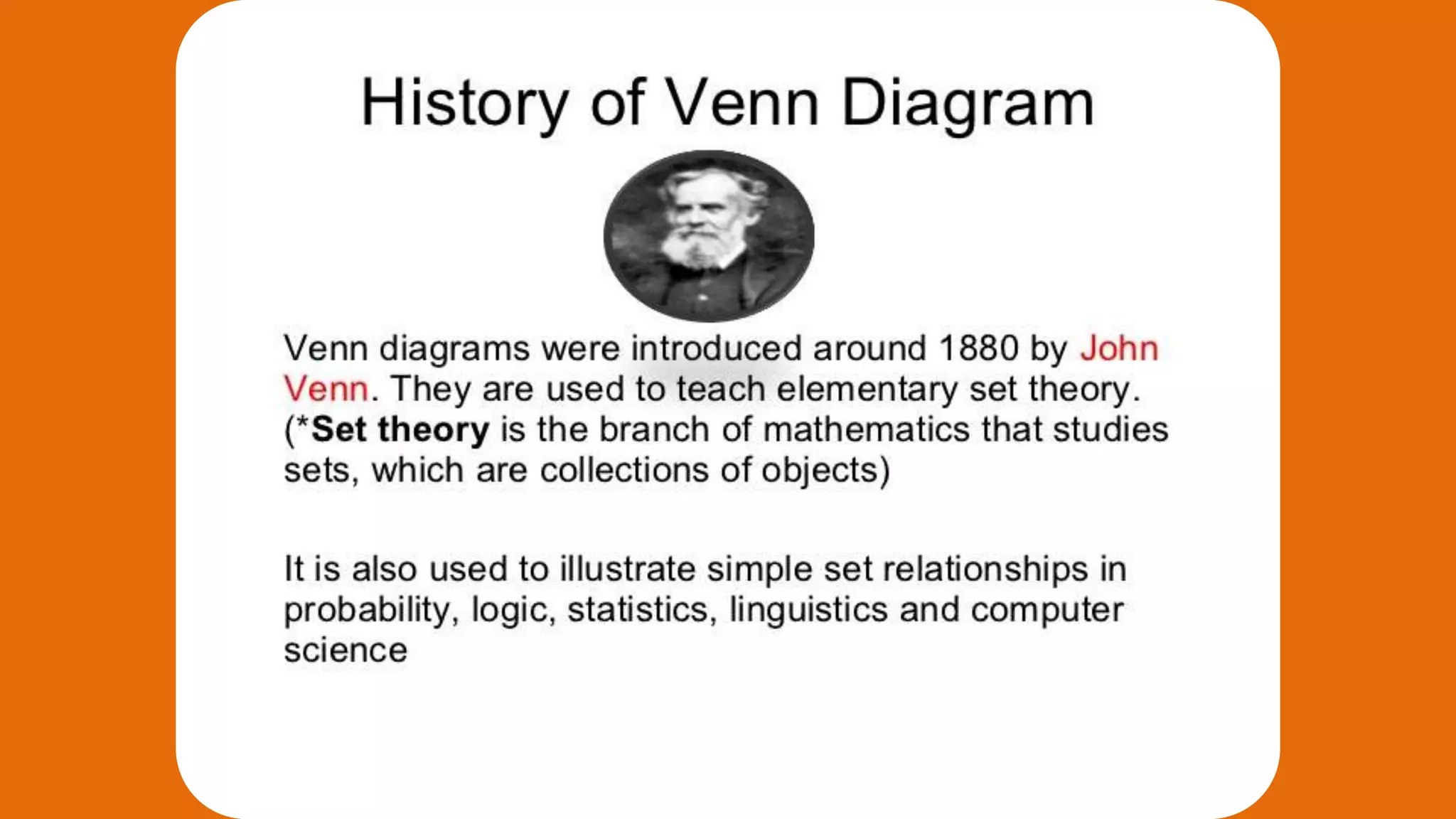 SET THEORY- INTRODUCTION OF VENN DIAGRAM | PPT