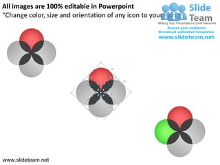 Venn diagram 4 pieces powerpoint presentation templates. | PPT