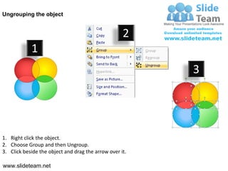 Venn diagram 4 pieces powerpoint presentation templates. | PPT