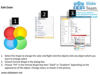 Venn diagram 4 pieces powerpoint presentation templates. | PPT