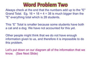 Venn Diagram Word Problems | PPTX