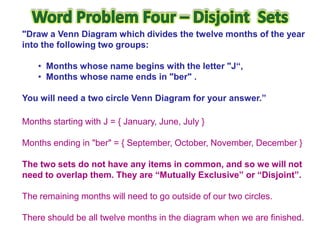 Venn Diagram Word Problems | PPTX