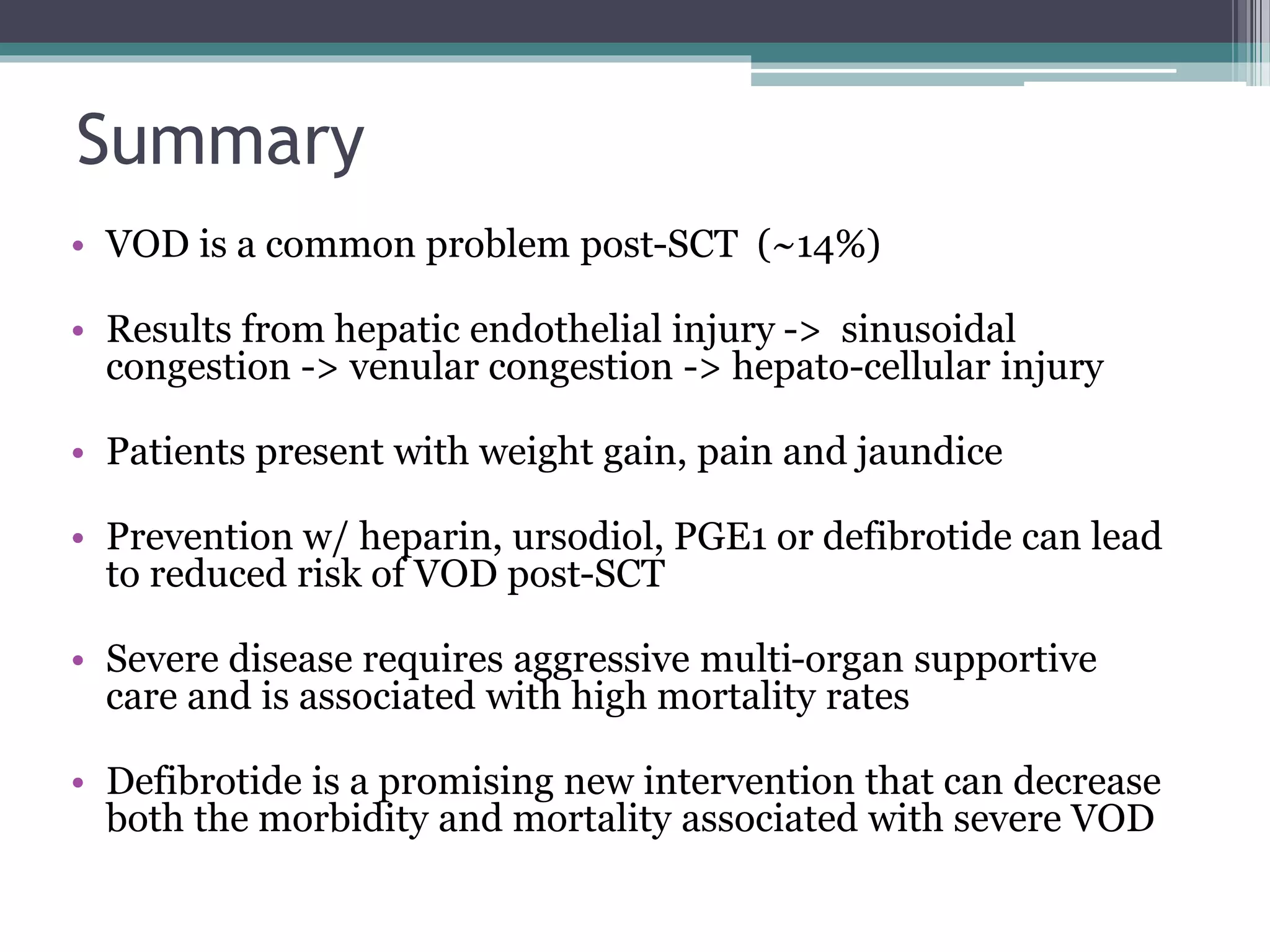 Veno occlusive disease | PPTX