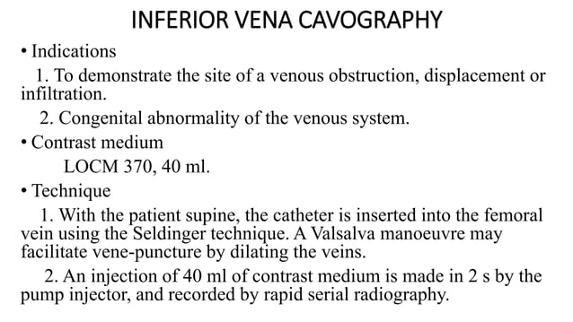 Venography | PPTX | Heart and Cardiovascular Diseases | Diseases and ...