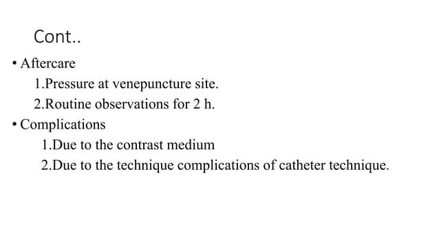 Venography | PPTX | Heart and Cardiovascular Diseases | Diseases and ...