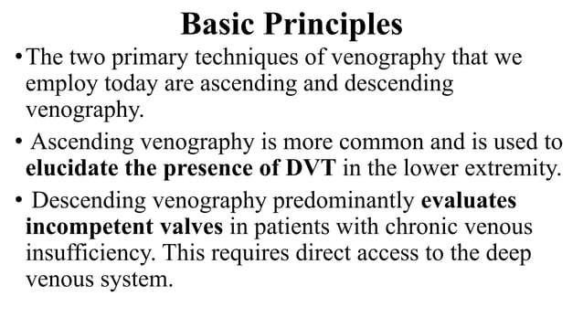 Venography | PPTX | Heart and Cardiovascular Diseases | Diseases and ...