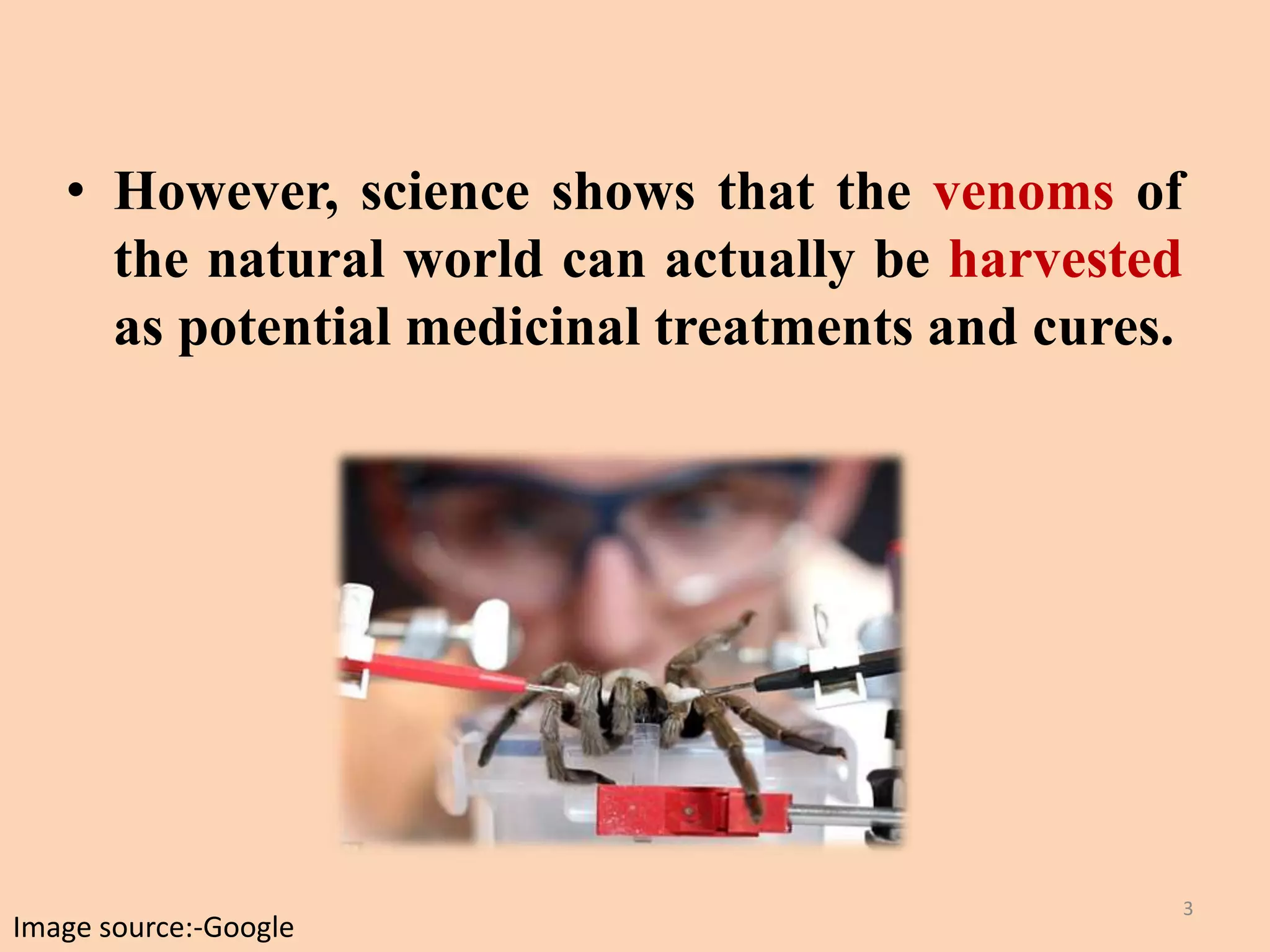 Venom as medicine - Deadly venom could help cure diseases !!! | PPTX
