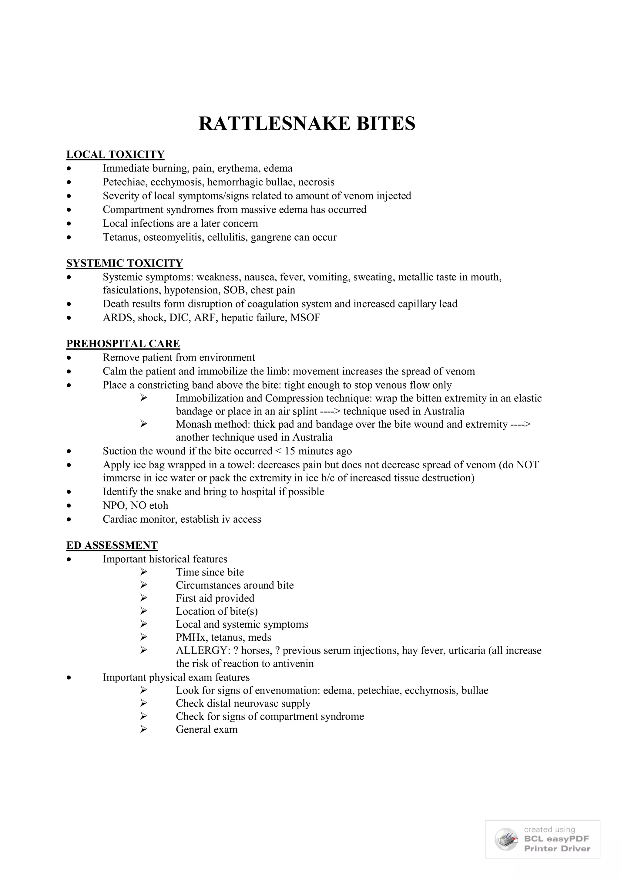 Venomous animals | PDF
