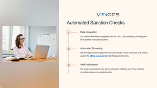 Venops: The Best Open Payments CMS and OIG Screening Service Provider | PPT