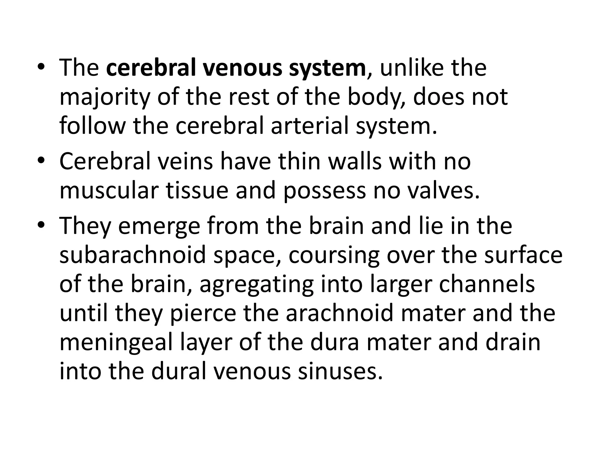 Venous anatomy of brain - Radiology | PPTX