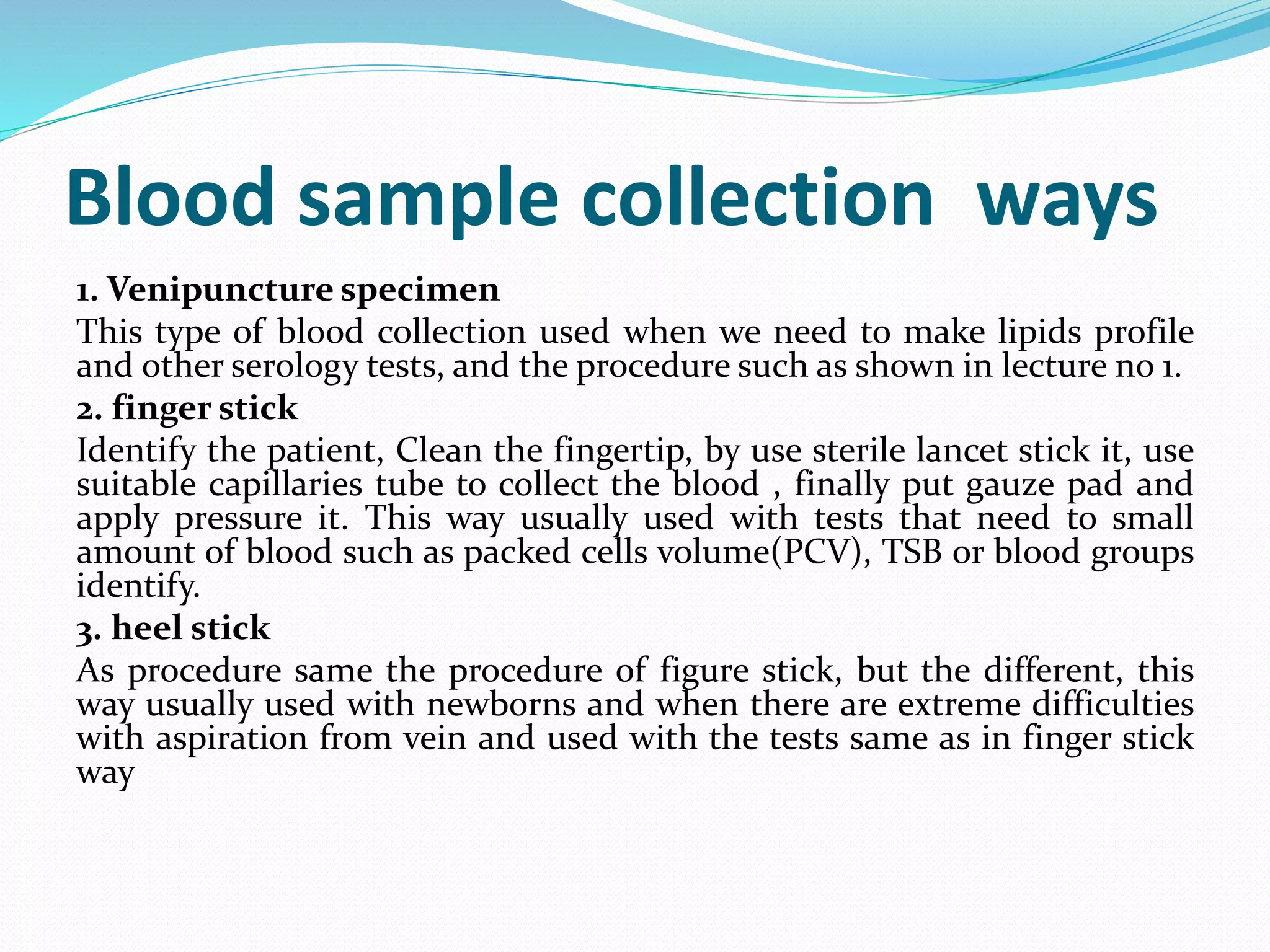 Venous blood coolection | PPTX