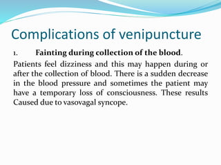Venous blood coolection | PPTX
