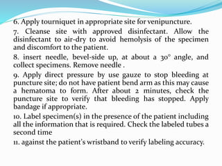 Venous blood coolection | PPT