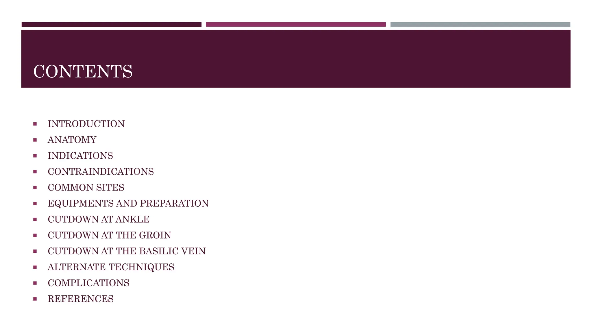 VENOUS CUT DOWN Procedure ppt presntation | PPTX