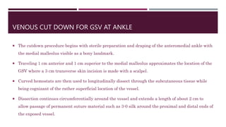 VENOUS CUT DOWN Procedure ppt presntation | PPTX