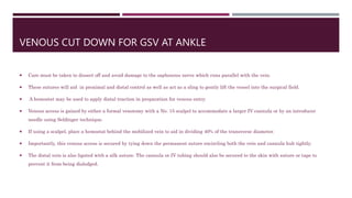 VENOUS CUT DOWN Procedure ppt presntation | PPTX