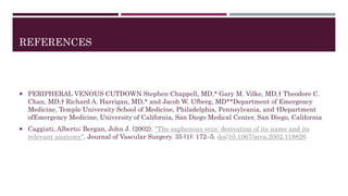 VENOUS CUT DOWN Procedure ppt presntation | PPTX