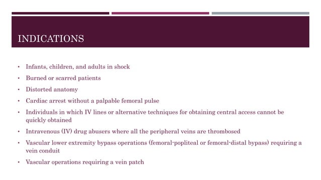 VENOUS CUT DOWN Procedure ppt presntation | PPTX | First Aid | Injuries