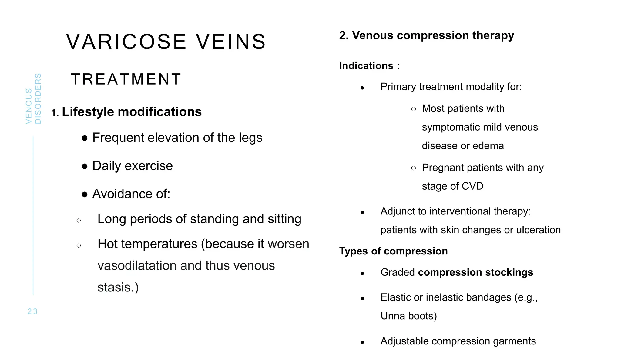 Venous disorders of the lower limbs, general surgery | PPTX
