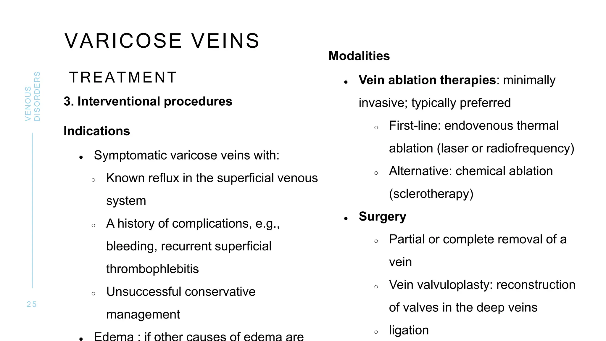 Venous disorders of the lower limbs, general surgery | PPTX