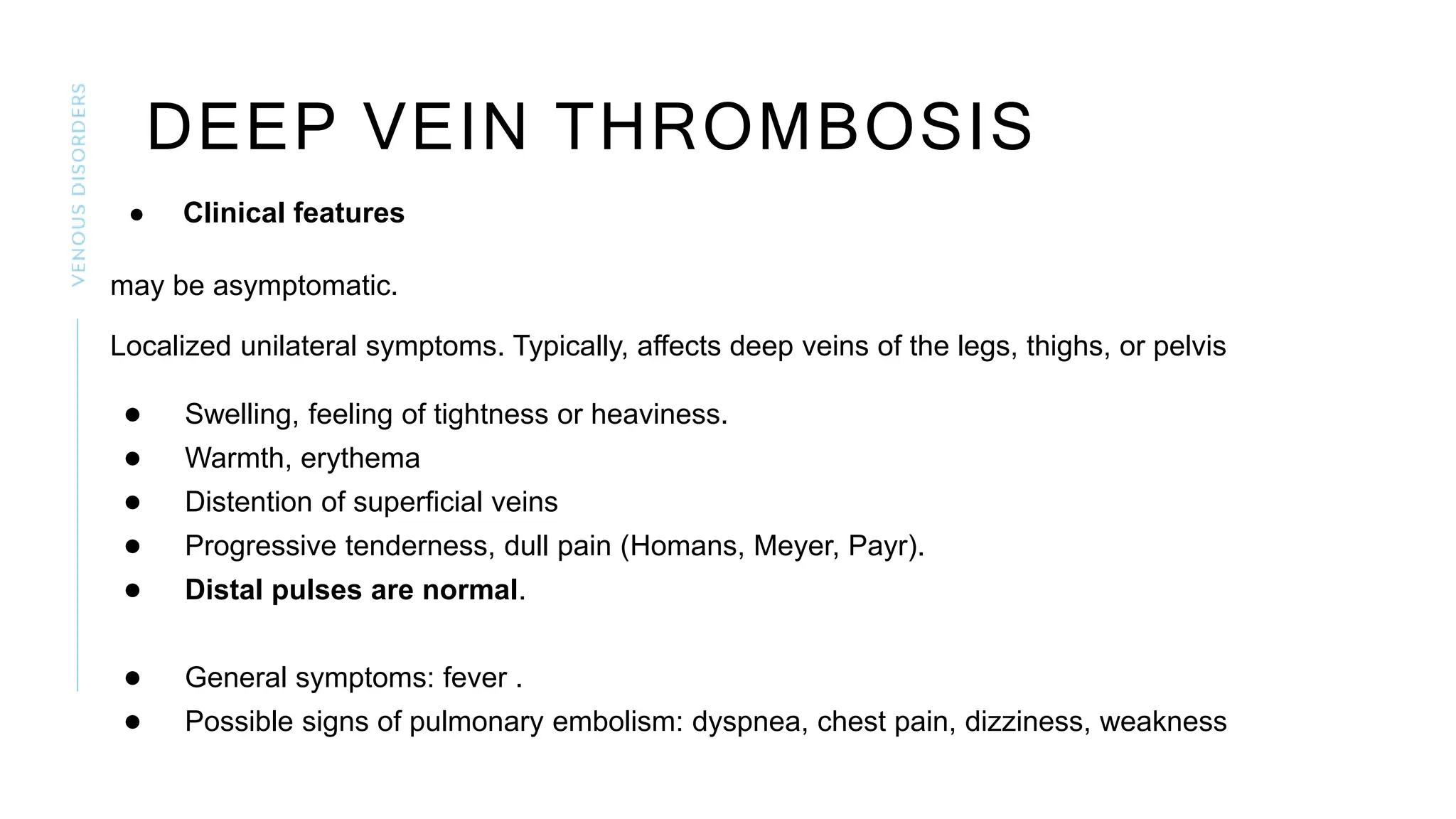 Venous disorders of the lower limbs, general surgery | PPTX