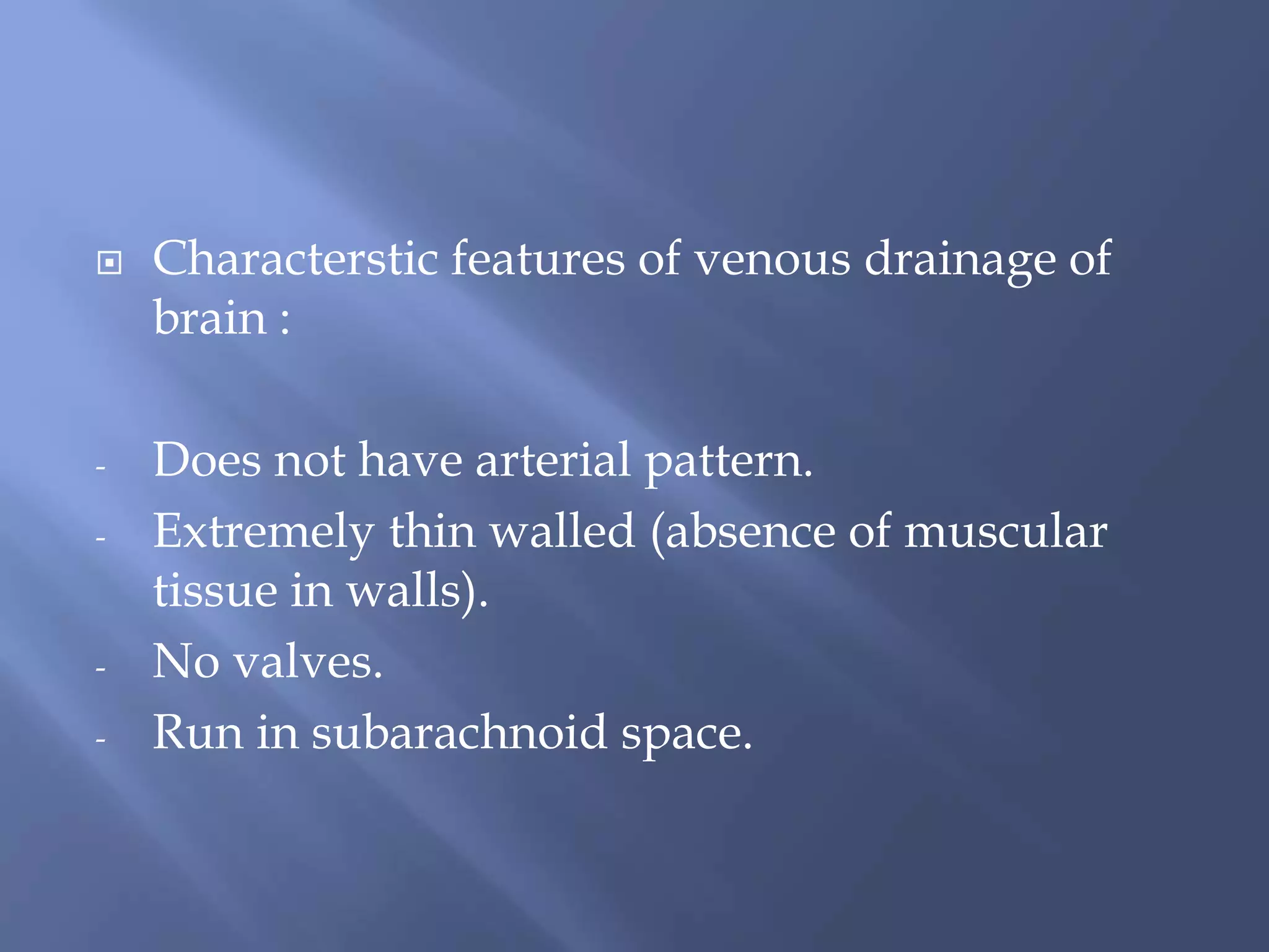Venous drainage of brain | PPTX