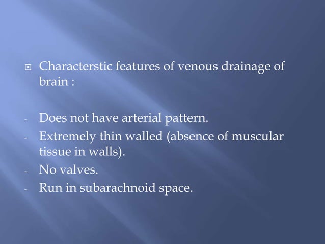 Venous drainage of brain | PPTX | Ear, Nose and Throat Conditions ...
