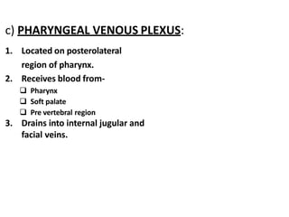 VENOUS DRAINAGE OF HEAD, FACE, NECK AND BRAIN | PPTX