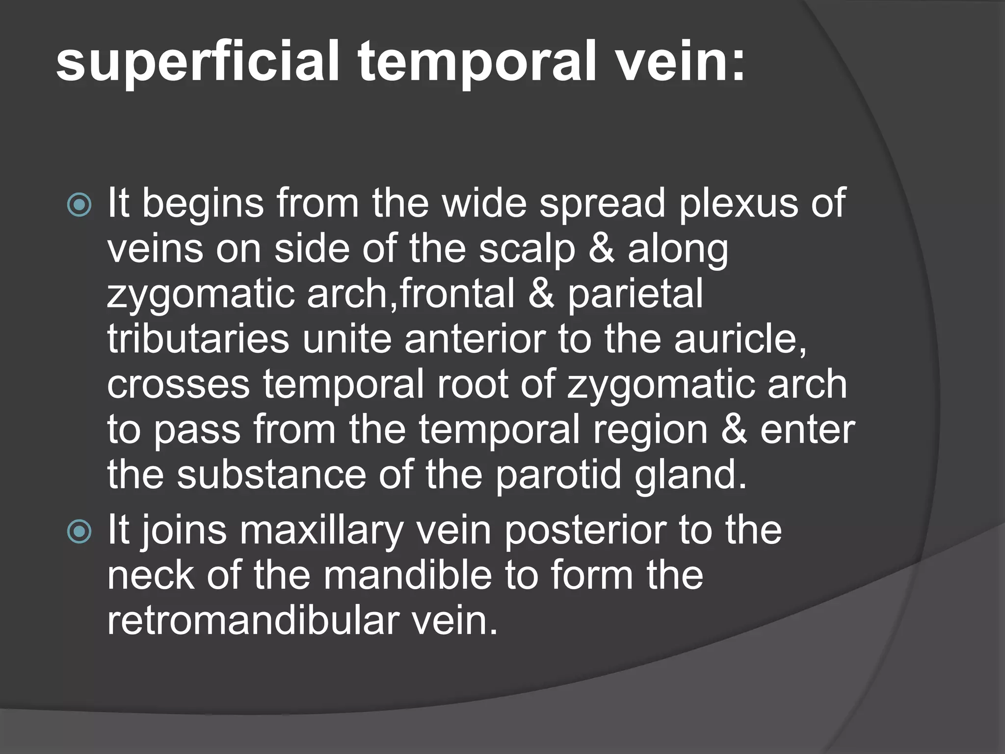 Venous drainage of head , neck and face | PPTX