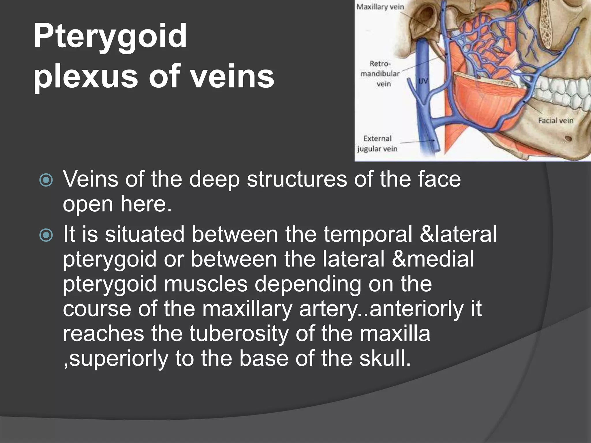 Venous drainage of head , neck and face | PPTX