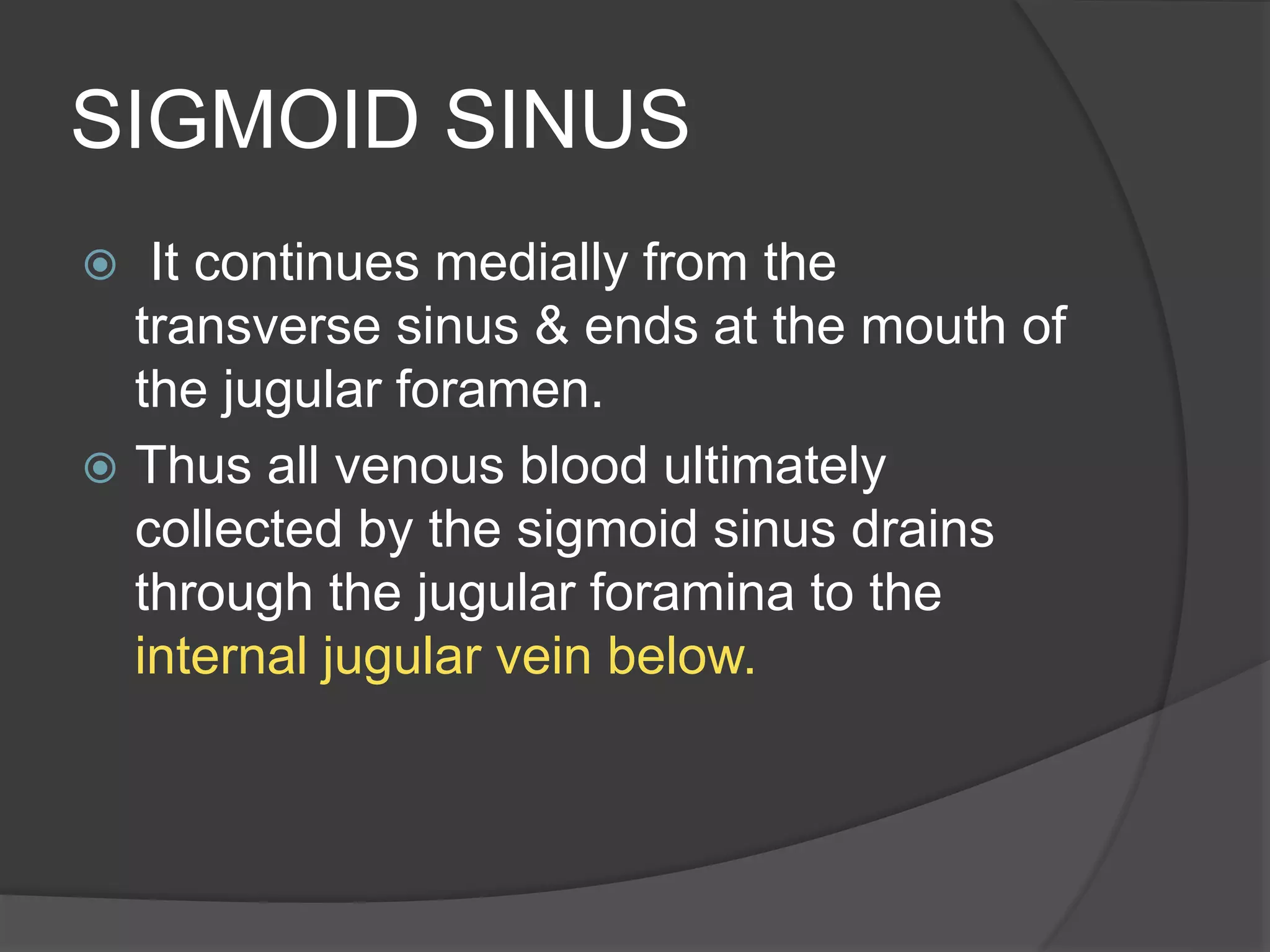 Venous drainage of head , neck and face | PPTX
