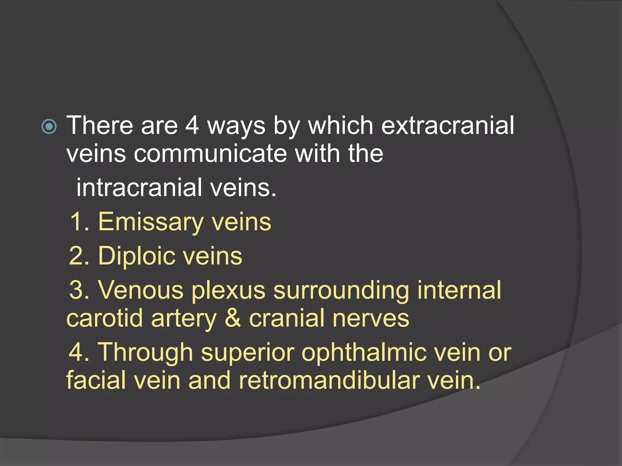 Venous drainage of head , neck and face | PPTX