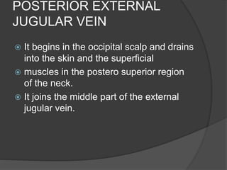 Venous drainage of head , neck and face | PPTX