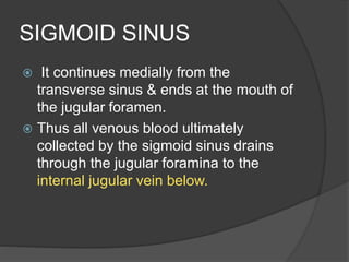 Venous drainage of head , neck and face | PPTX