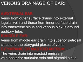 Venous drainage of head , neck and face | PPTX