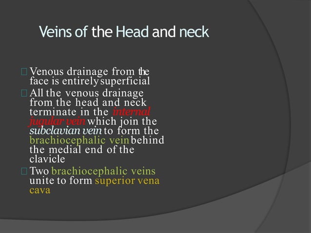 Venous drainage of head , neck and face | PPTX