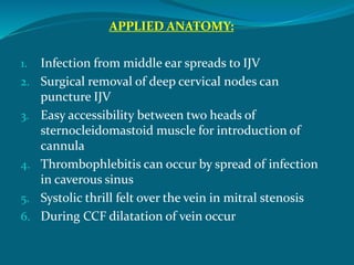 Venous drainageof head and neck ih | PPTX